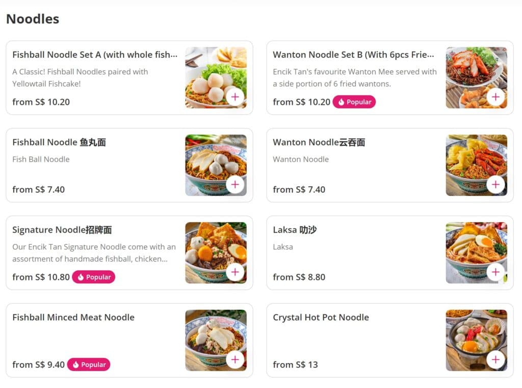 Encik Tan Menu & Prices List Singapore 2026