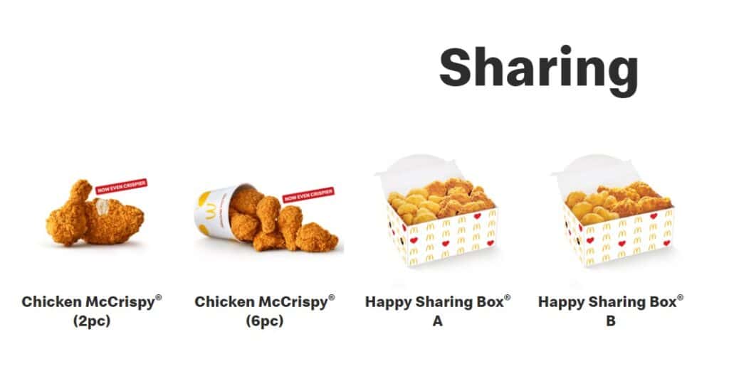 McDonald's Menu & Prices List Singapore 2026