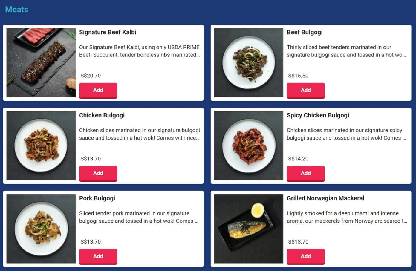 Ajumma's Menu & Prices List Singapore 2026