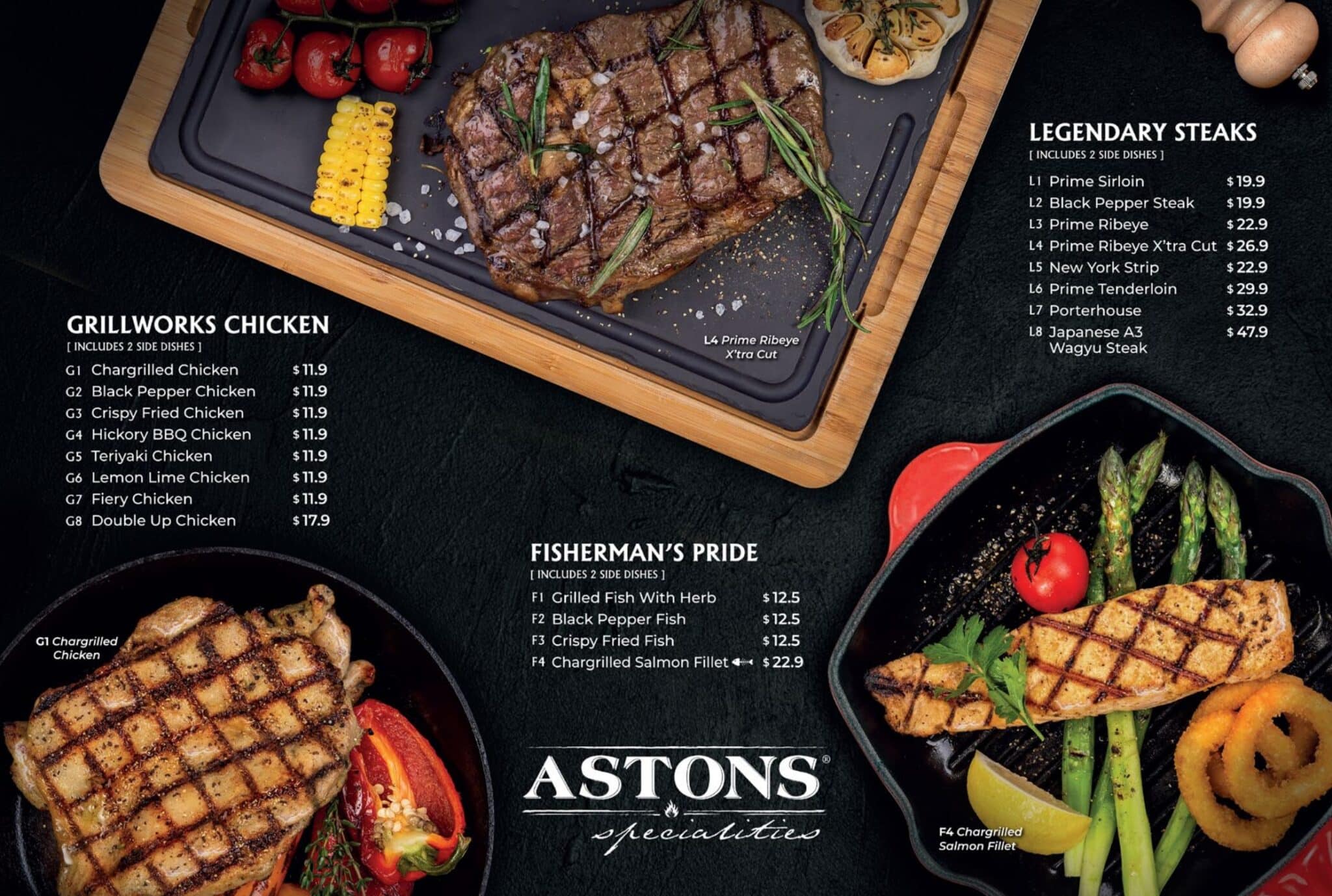Astons Menu & Prices List Singapore 2025