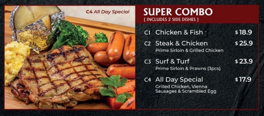 Astons Menu & Prices List Singapore 2025