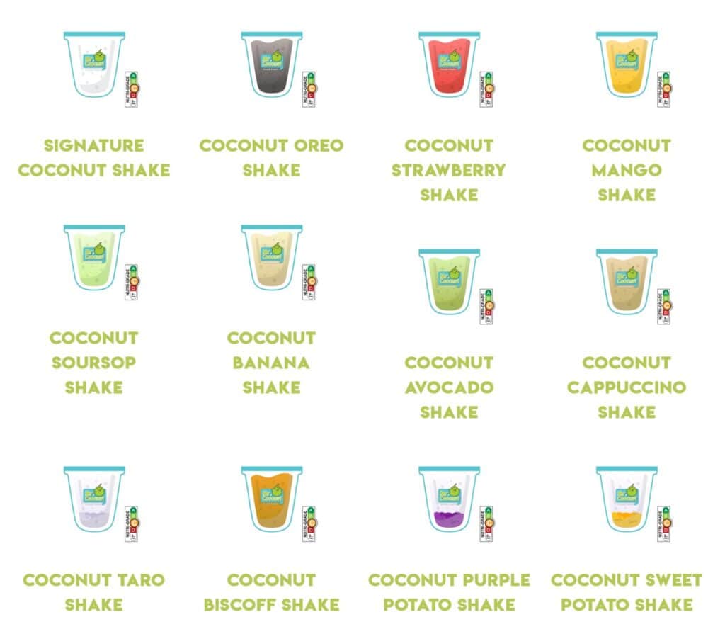 Mr Coconut Menu & Prices List Singapore 2025