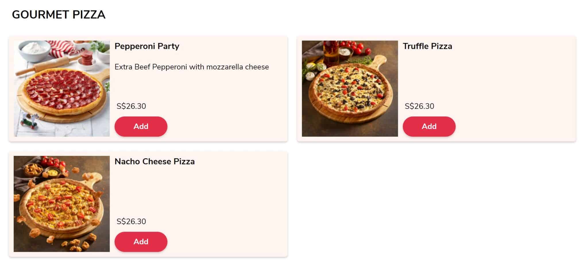 Pezzo Pizza Menu & Prices List Singapore 2026