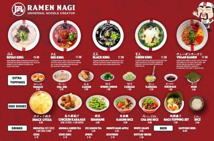 Ramen Nagi Menu & Prices List Singapore 2026