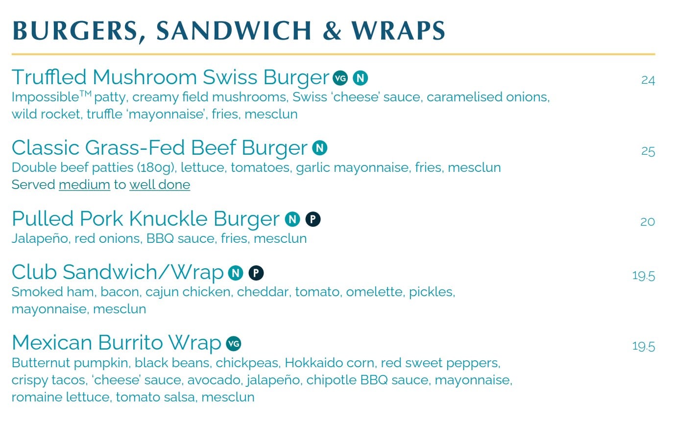 Prive Menu & Prices List Singapore 2025