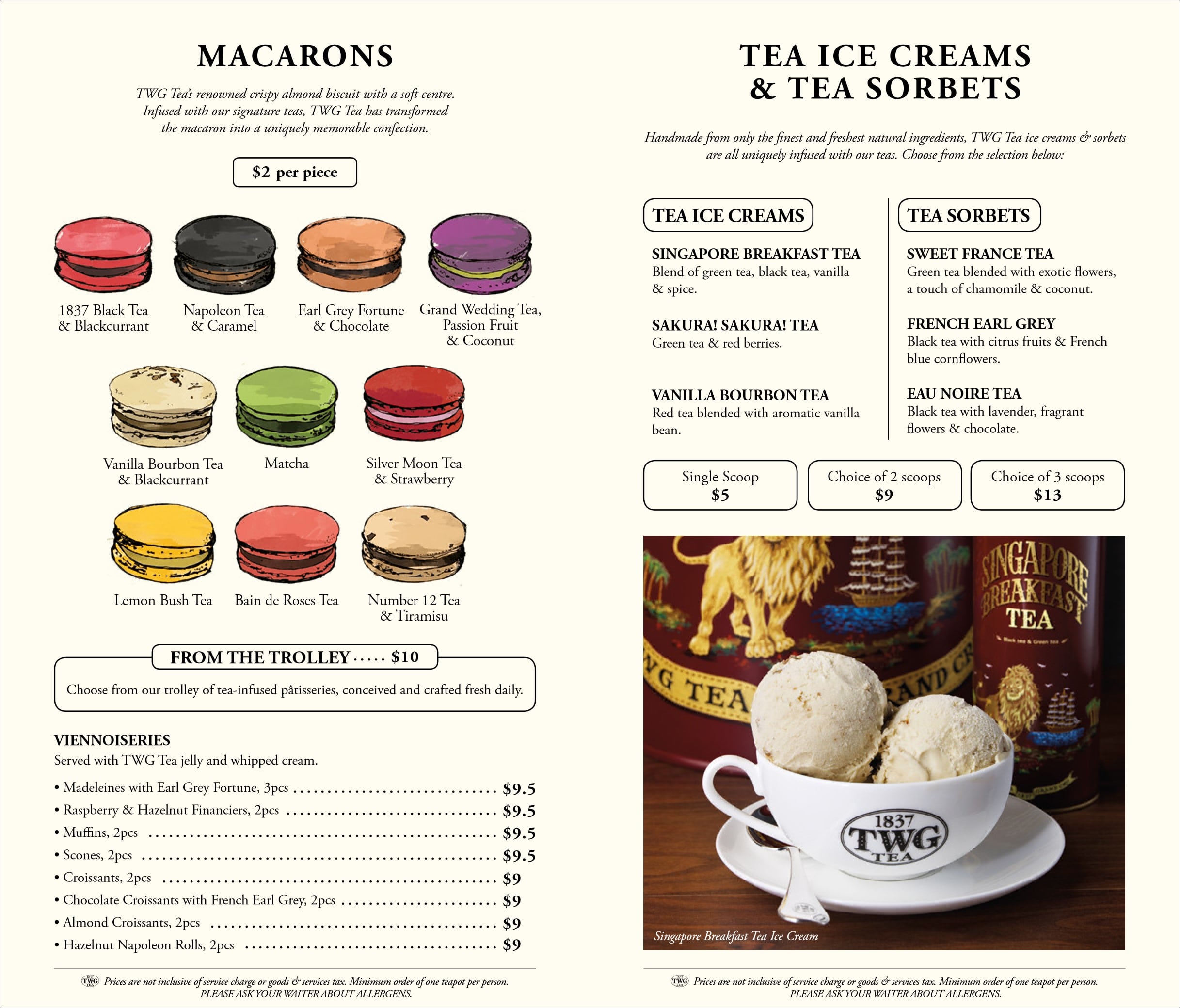 TWG Menu & Prices List Singapore 2025