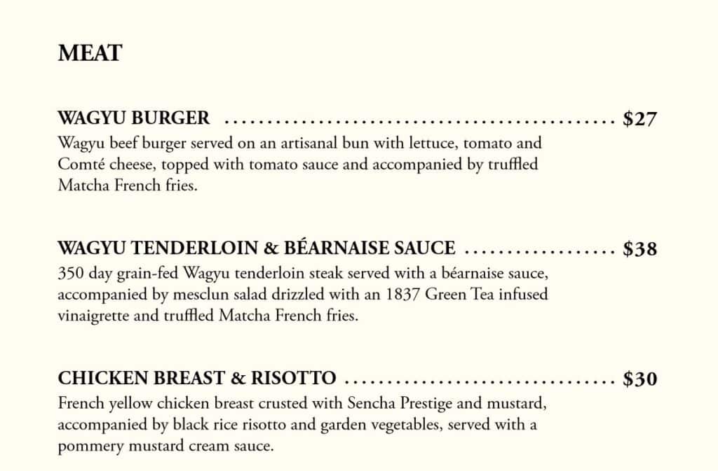 TWG Menu & Prices List Singapore 2025