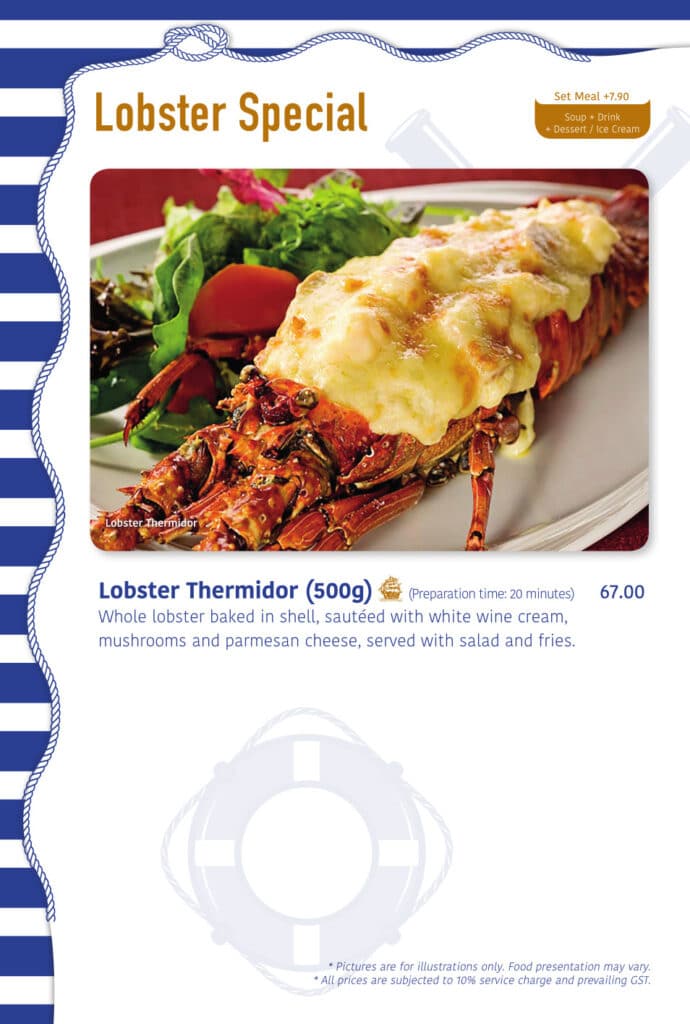 The Ship Restaurant & Bar Menu & Prices List Singapore 2026